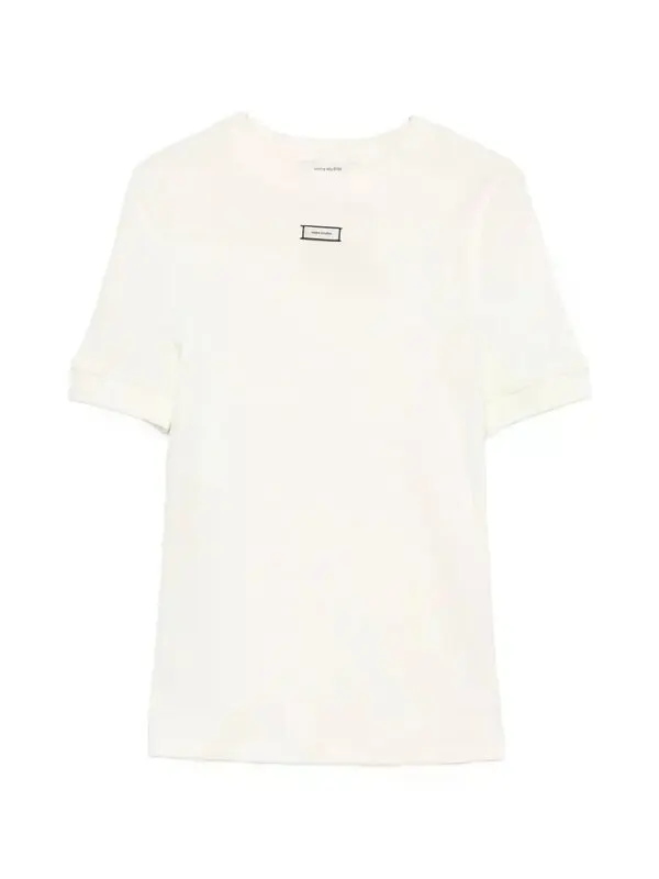 ENTIRE STUDIOS Logo-patch T-shirt - Neutrals