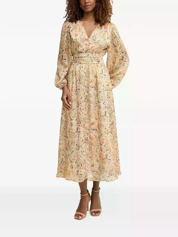MORGAN Paisley-print V-neck Midi Dress