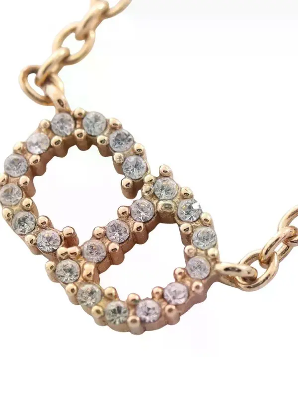 Dior 2010s Cd Logo Necklace - Gold
