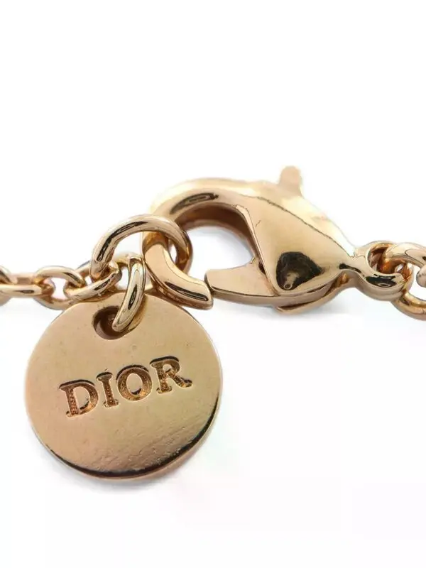 Dior Cd Logo Rhinestone Necklace
