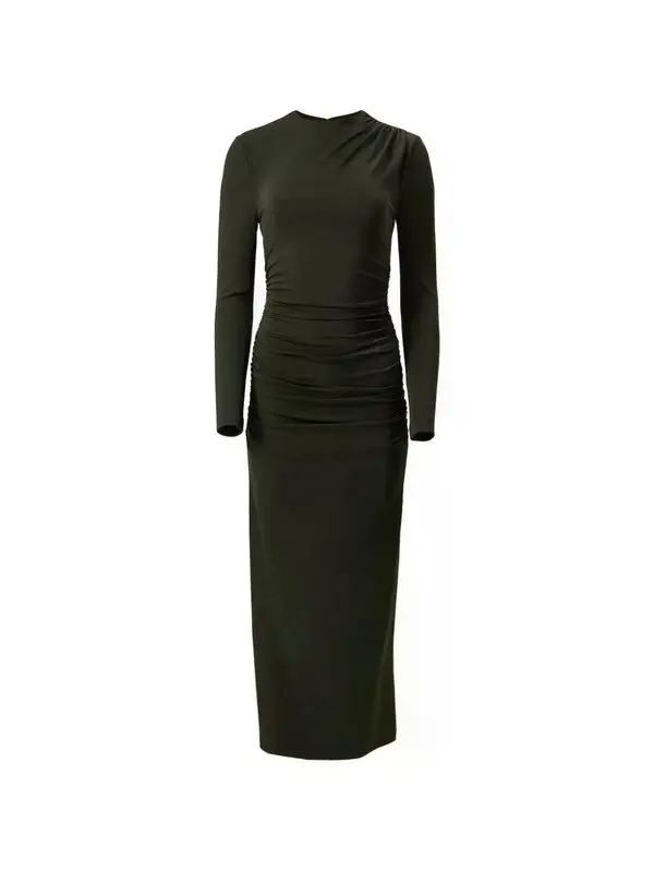 Carolina Herrera Ruched Column Maxi Dress - Green