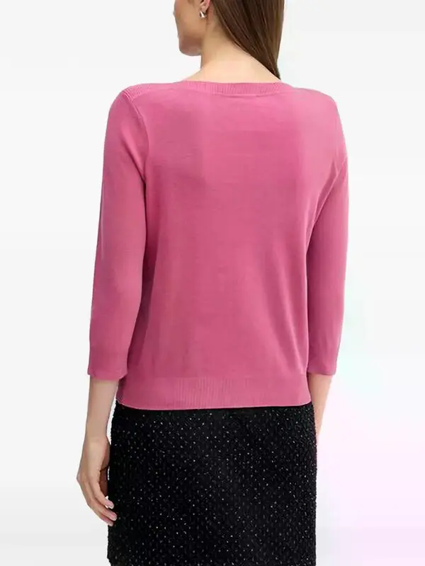 BENETTON Fine-knit Three-quarter Sleeve Sweater