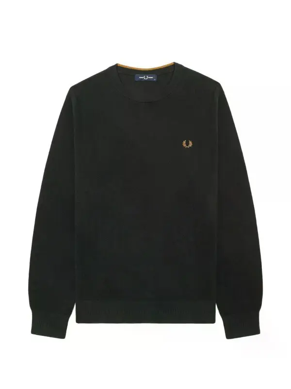 Fred Perry Embroidered Logo Sweater - Black