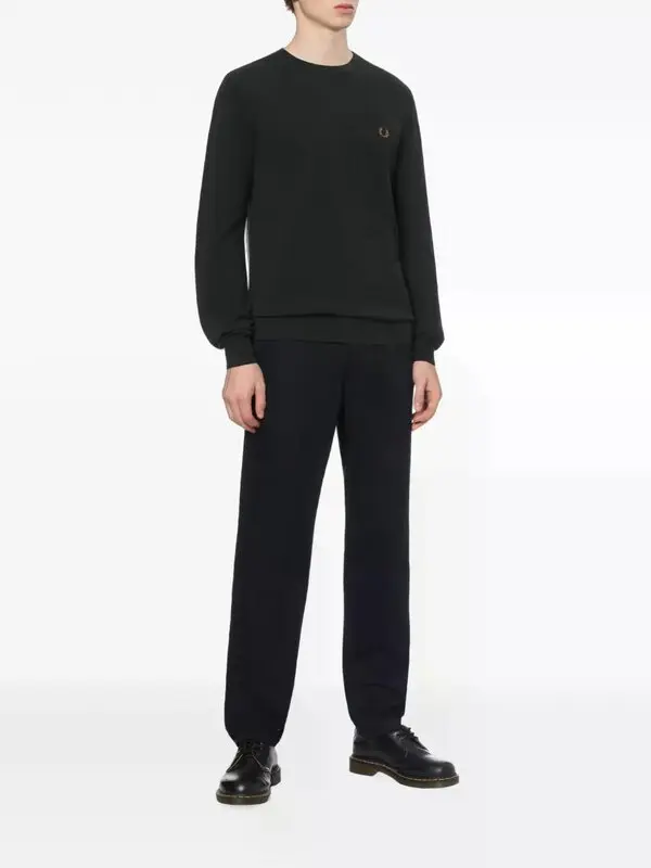 Fred Perry Embroidered Logo Sweater - Black