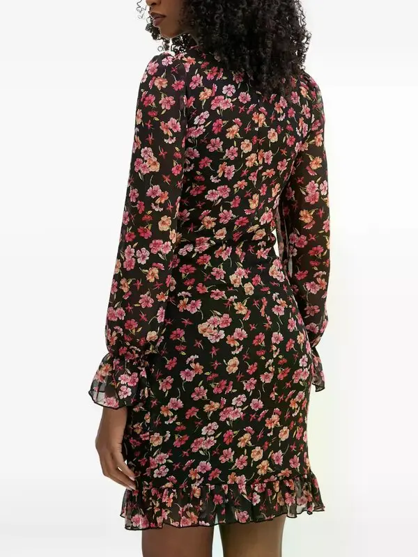 MORGAN Floral-print Ruched Mini Dress