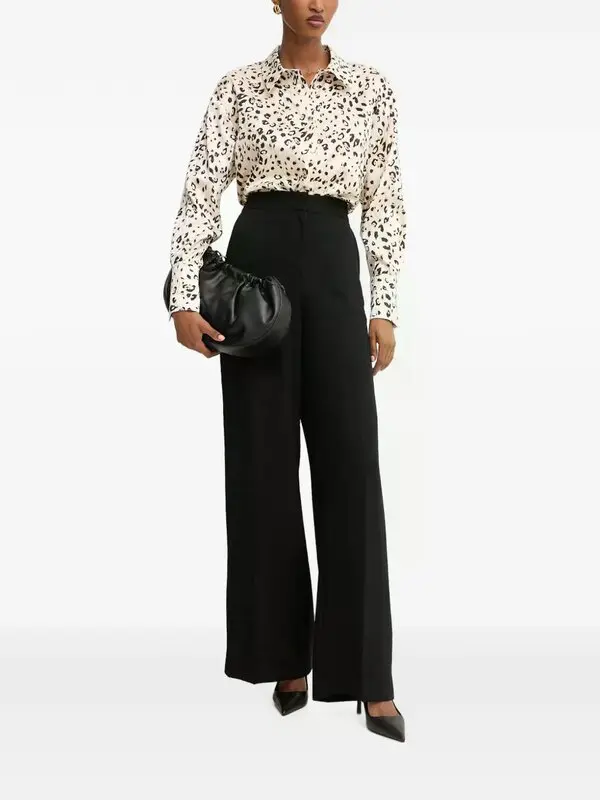 MORGAN Leopard Print Button-down Shirt