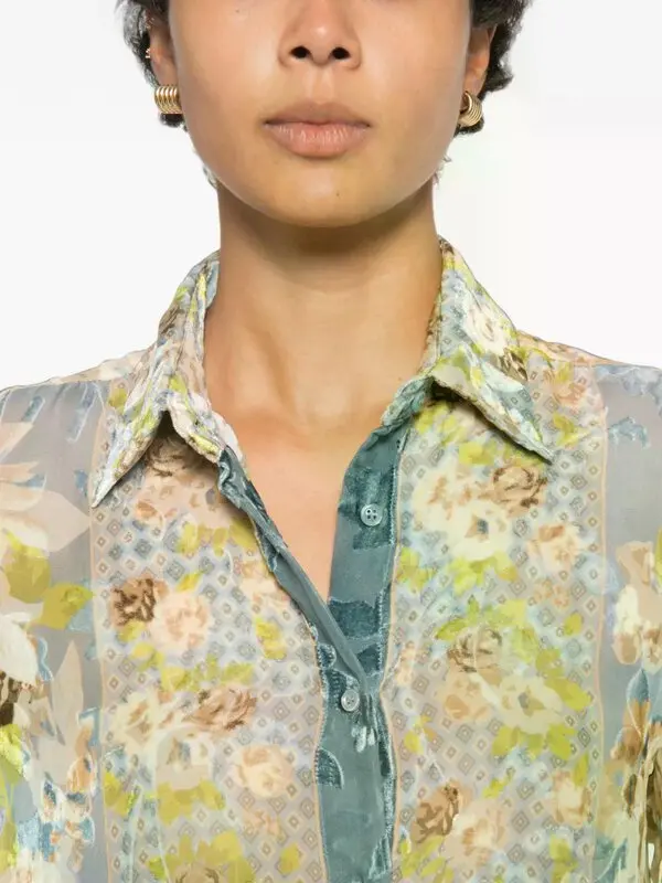Ermanno Scervino Floral-print Silk Shirt