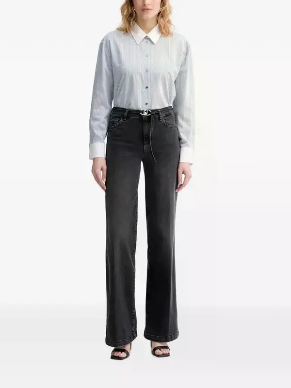 MORGAN Striped Crystal Embellished Shirt