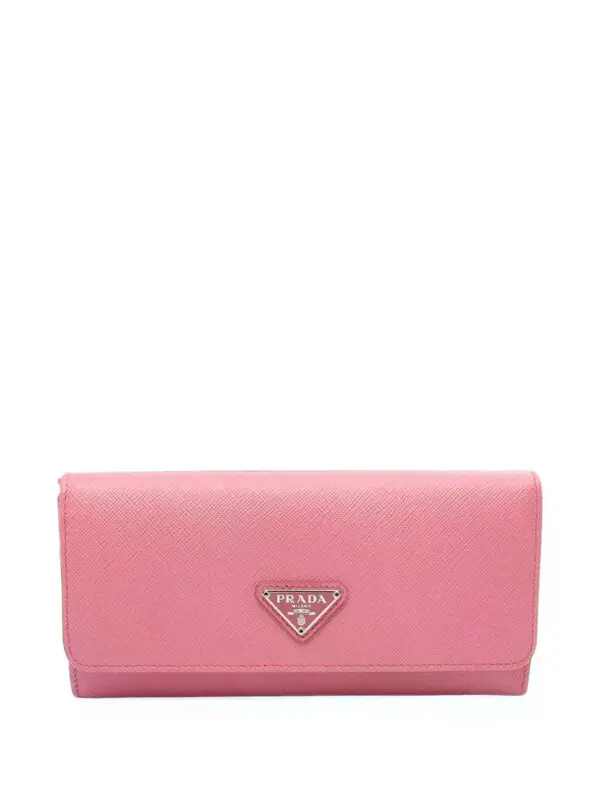 Prada 2010s Saffiano-leather Wallet - Pink