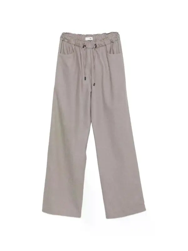 MANZONI 24 Drawstring Wide-leg Trousers - Neutrals