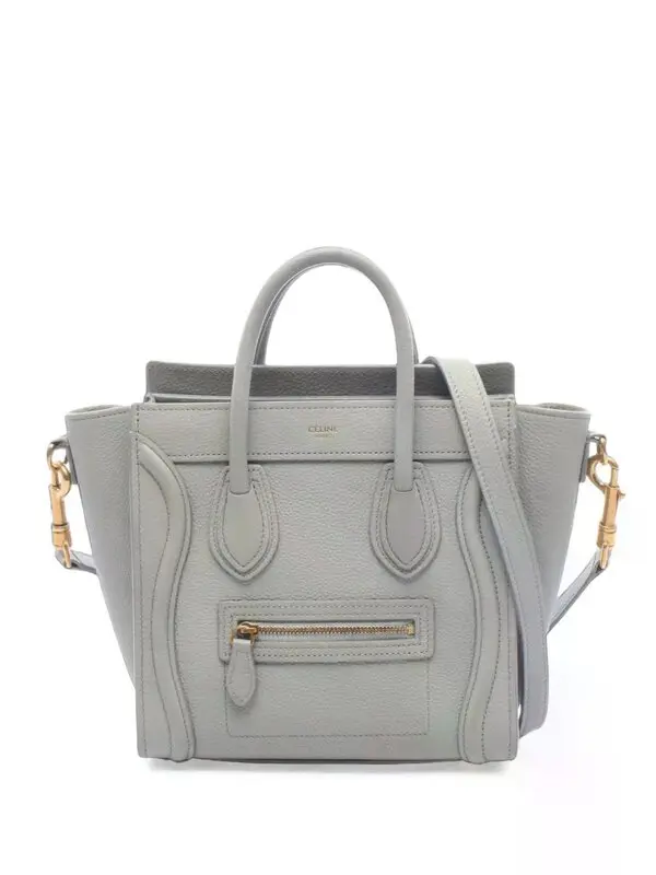 Celine 2010s Nano Luggage Tote Bag - Grey