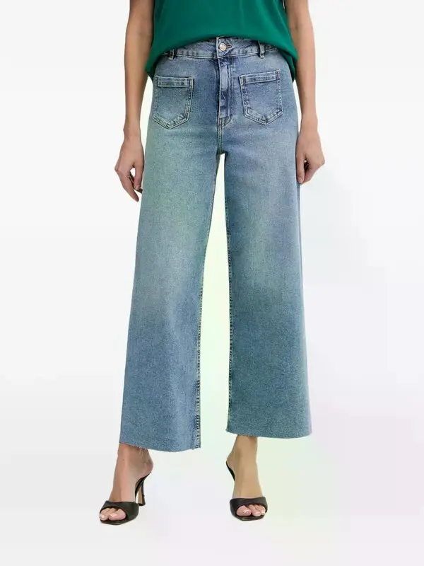 MORGAN Patch-pocket Wide-leg Jeans