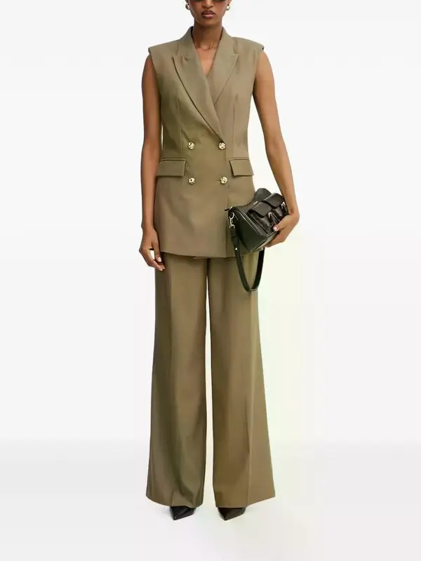 MORGAN Pleated Wide-leg Trousers