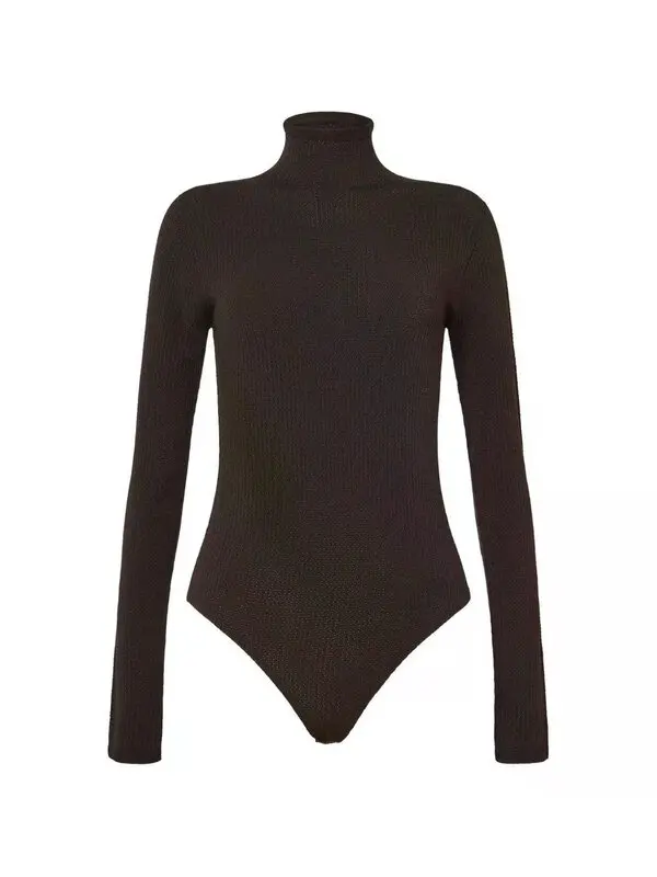 Wolford Seamless Net Bodysuit - Brown