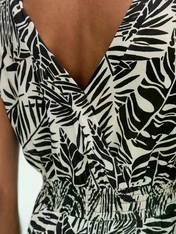 MORGAN Leaf Print Maxi Dress