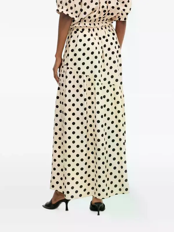 MORGAN Polka-dot Tiered Skirt