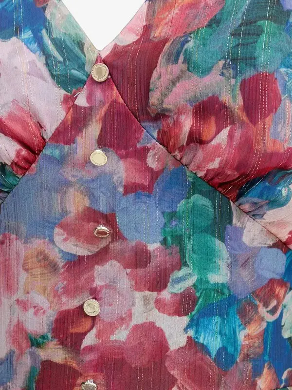MORGAN Floral-print Ruffled Mini Dress
