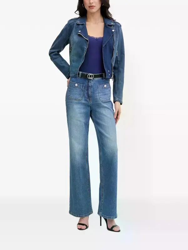 MORGAN Button-pocket Wide-leg Jeans