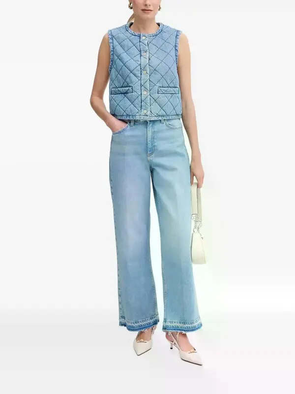 MORGAN Quilted Gilet - Blue