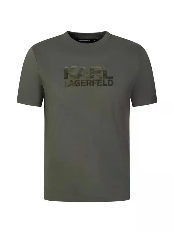Karl Lagerfeld Logo-embroidered T-shirt - Green
