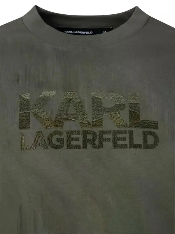 Karl Lagerfeld Logo-embroidered T-shirt