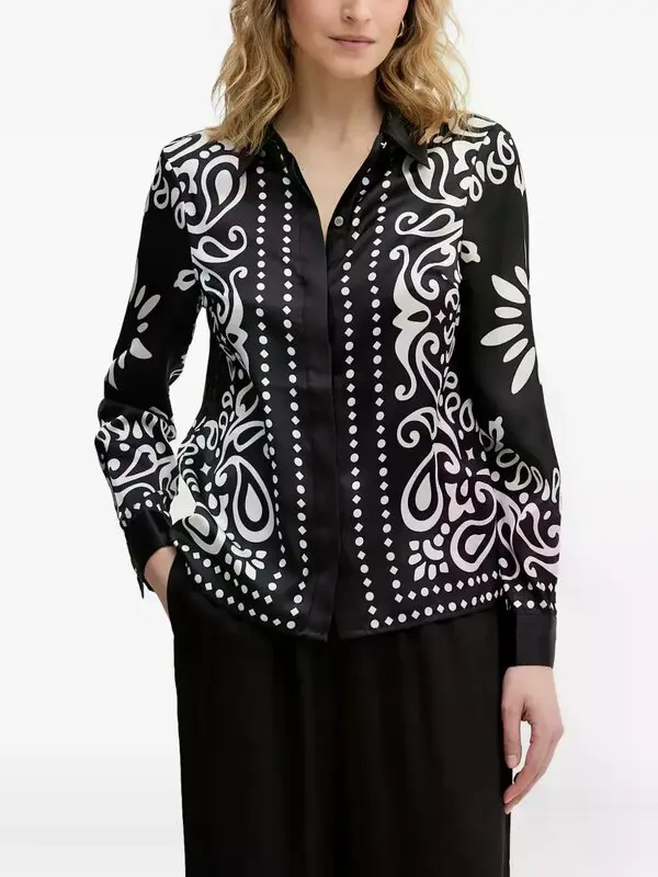 MORGAN Paisley Print Long Sleeve Shirt