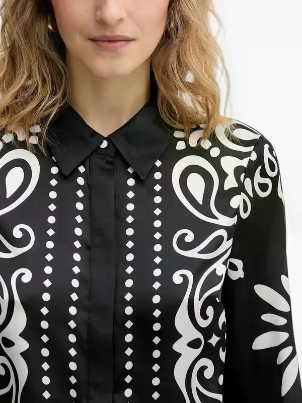 MORGAN Paisley Print Long Sleeve Shirt