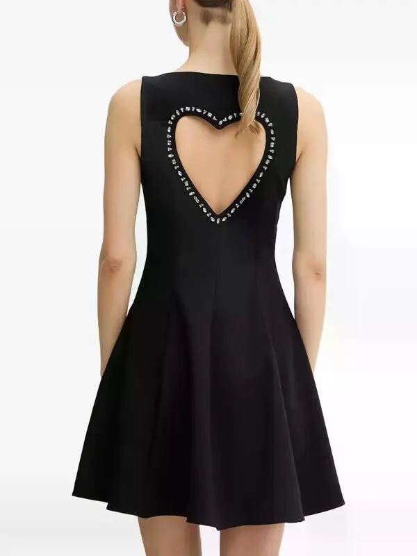 MORGAN Heart-cutout Crystal-embellished Mini Dress