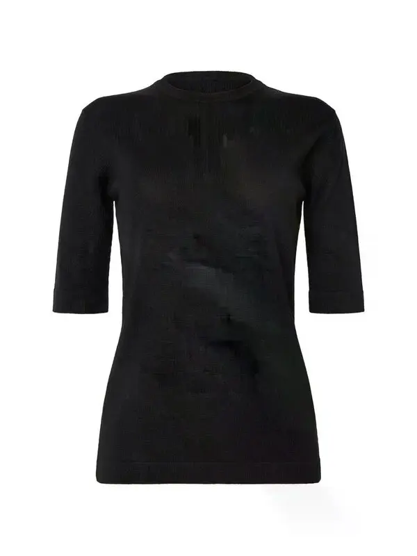 Wolford Knitted Mock-neck T-shirt - Black