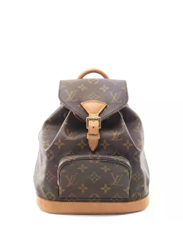 LOUIS VUITTON 1997 Mini Monogram Montsouris Buckle Backpack - Brown