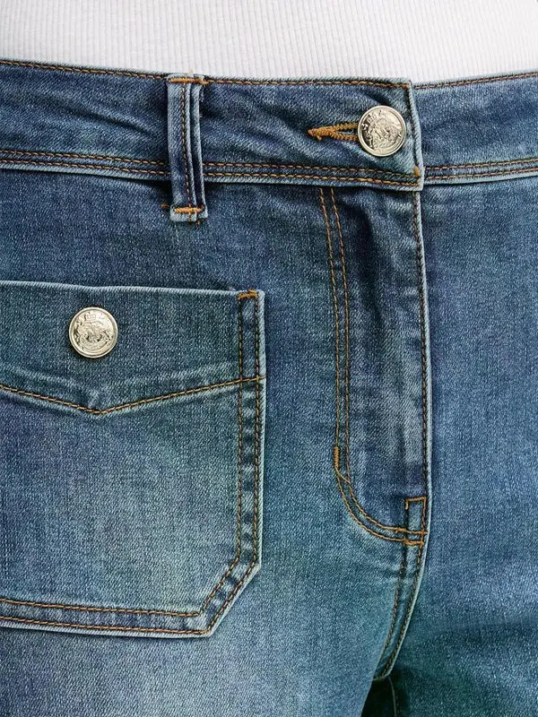 MORGAN Button-pocket Flared Jeans