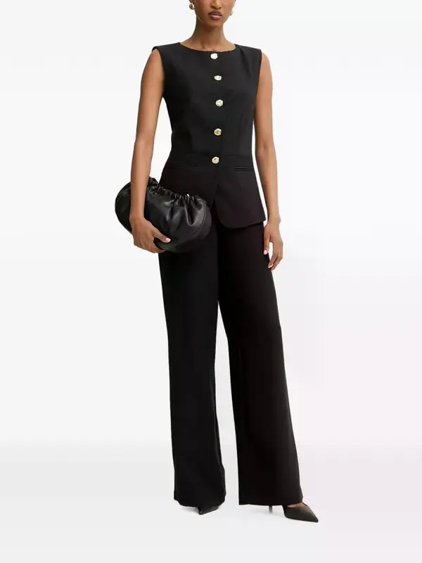 MORGAN Button-detail Wide-leg Trousers