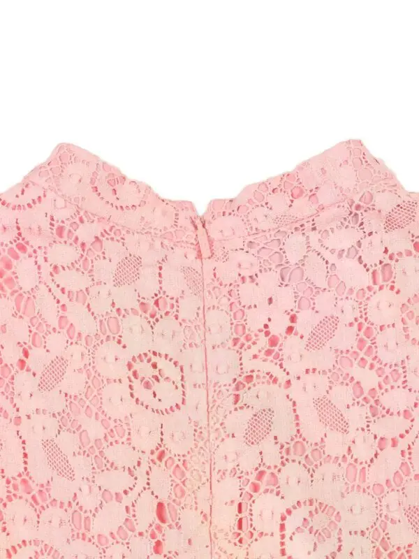 Gucci 2000s Lace Floral-embroidered Midi Dress