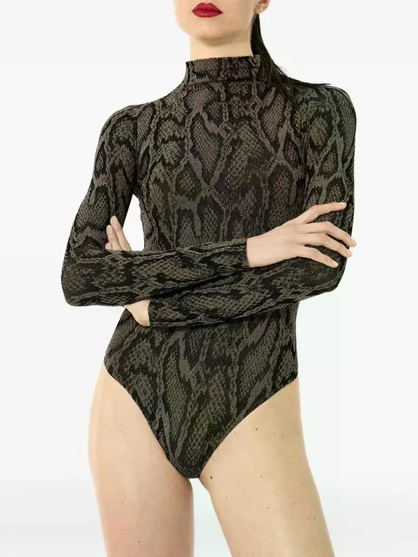 Wolford High-neck Long-sleeve Bodysuit