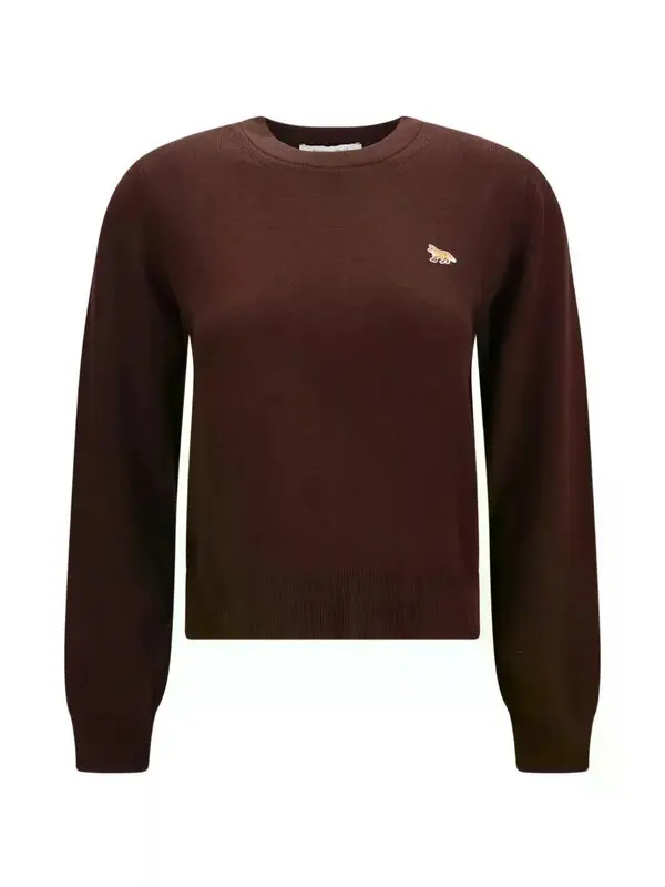 Maison Kitsuné Baby Fox Merino Sweater - Brown