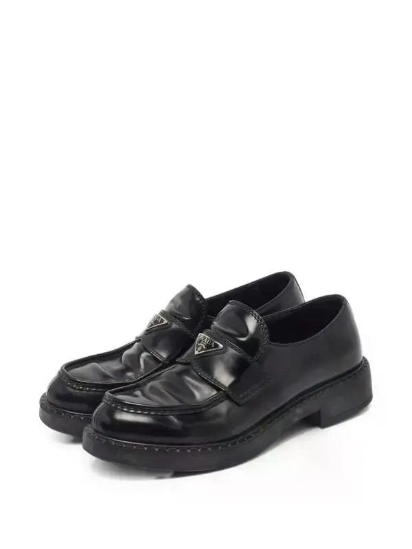 Prada Leather Loafers - Black