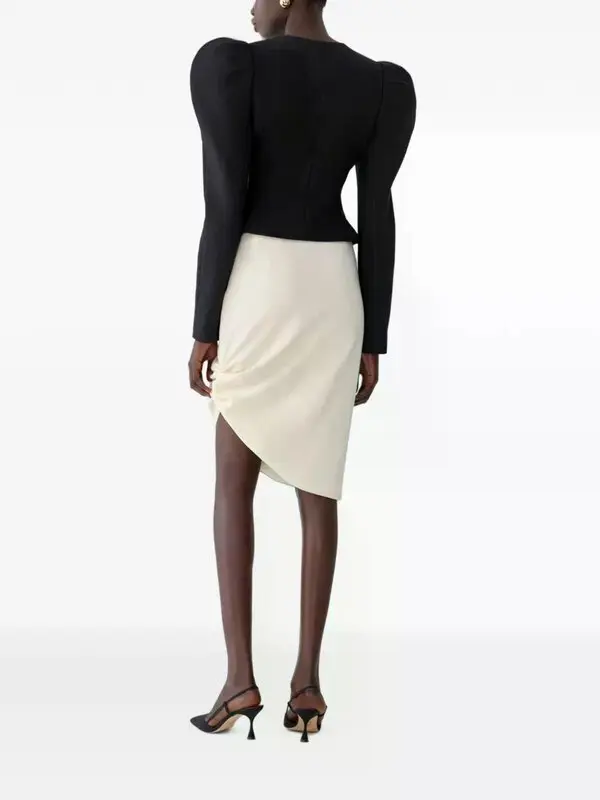 Carolina Herrera Asymmetric Gathered Short Skirt