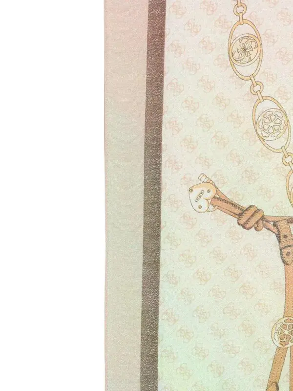 Guess Leopard-print Logo Scarf