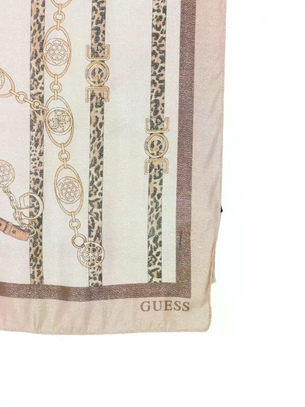 Guess Leopard-print Logo Scarf