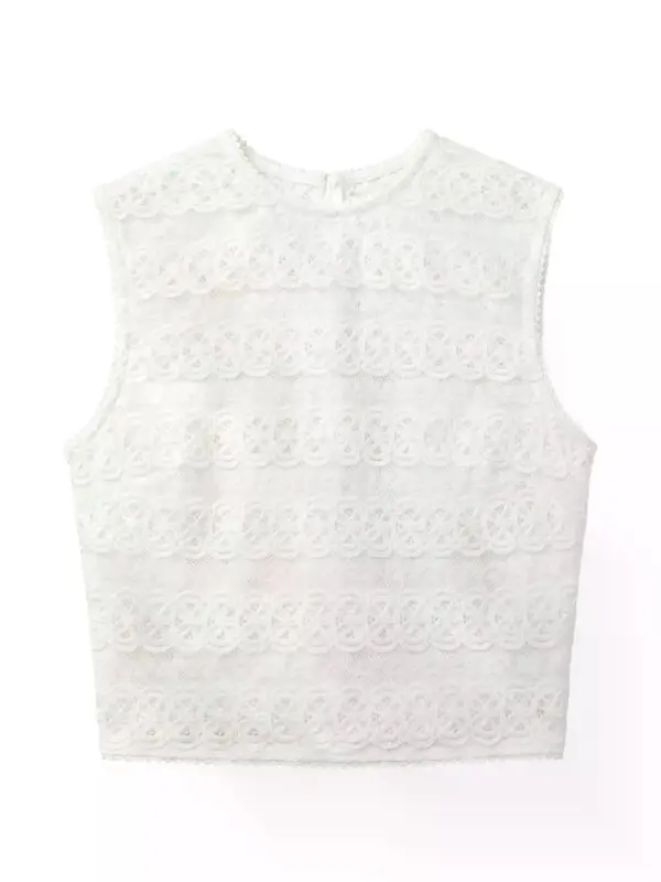 Charo Ruiz Ibiza Corin Lace Cropped Top