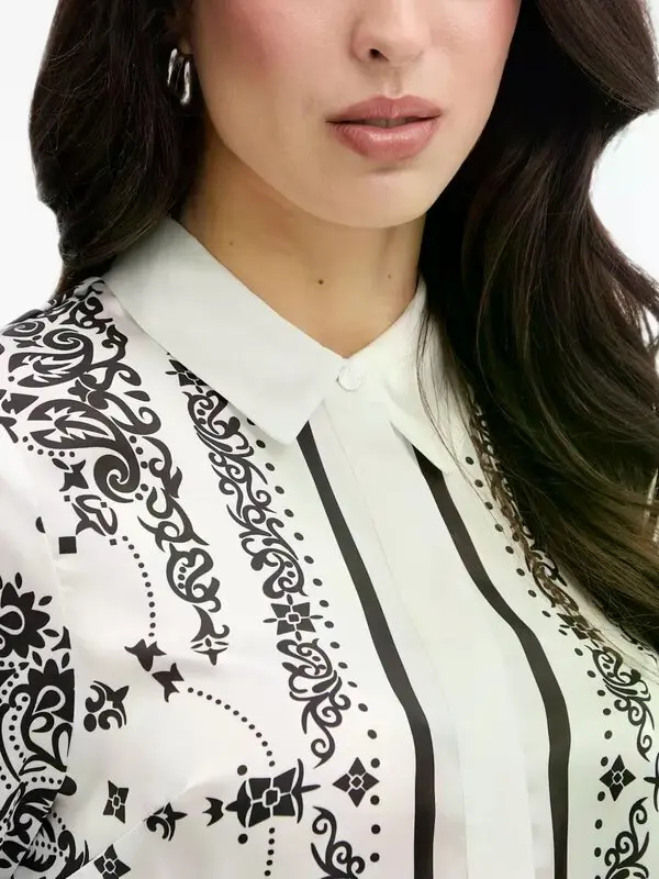 MORGAN Baroque Print Button-down Shirt
