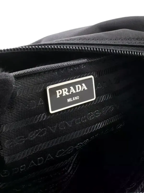 Prada Vela Re-nylon Shoulder Bag - Black