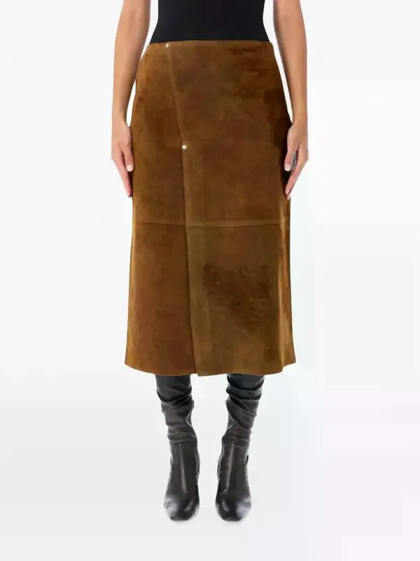 Studio Nicholson Melete Wrap Midi Skirt - Brown