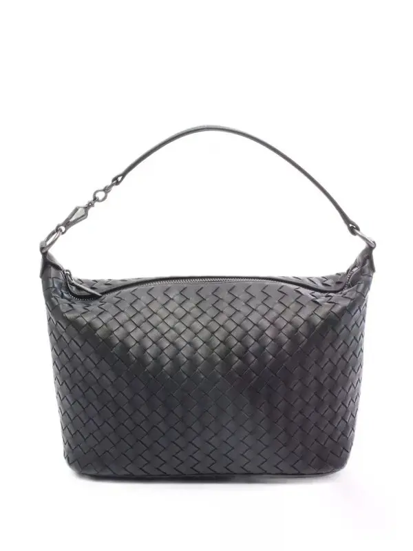 Bottega Veneta Intrecciato Shoulder Bag - Black