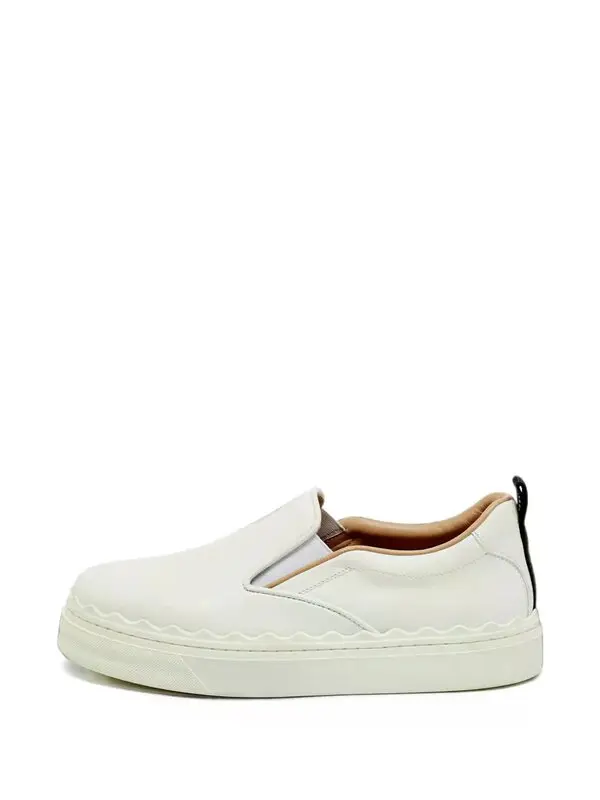Chloé Lauren Leather Slip-on Sneakers