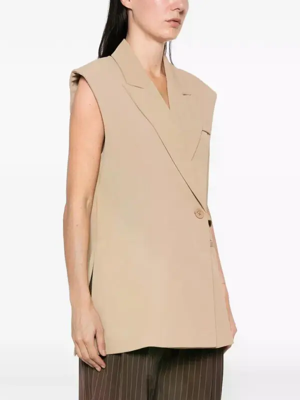 Imperial Sleeveless Notched Lapels Gilet