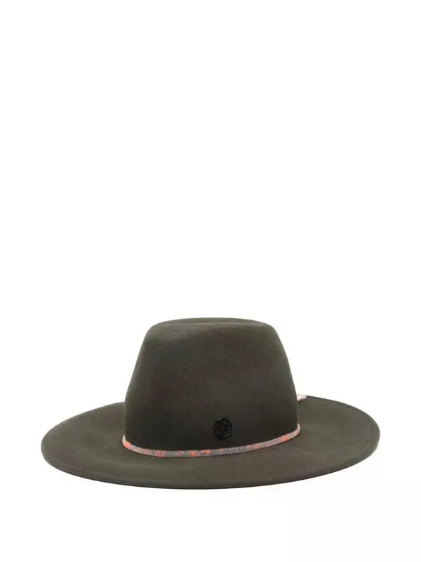 MAISON MICHEL Logo Plaque Trim Hat