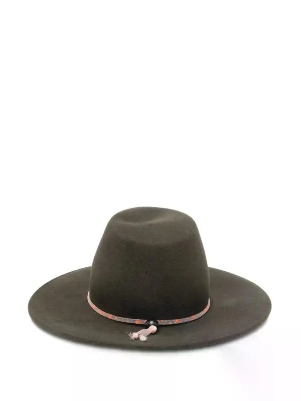 MAISON MICHEL Logo Plaque Trim Hat