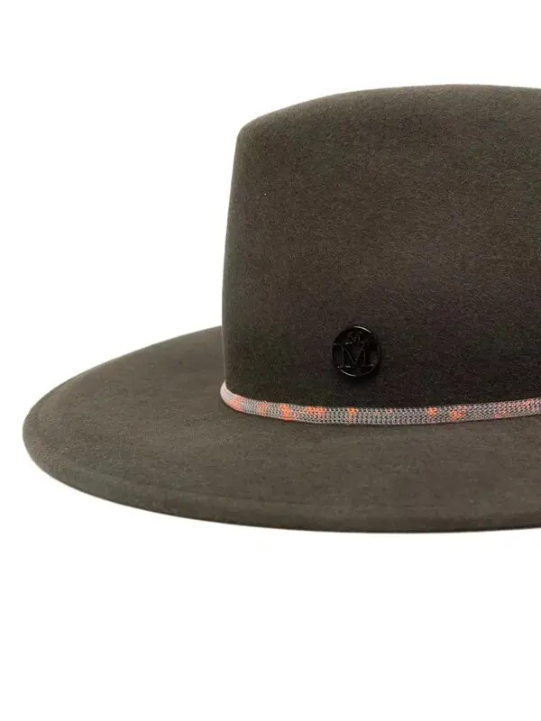 MAISON MICHEL Logo Plaque Trim Hat