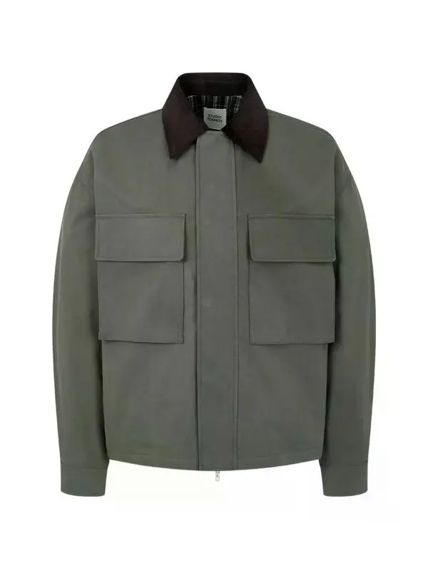 STUDIO TOMBOY Corduroy-collar Flap-pocket Shirt Jacket